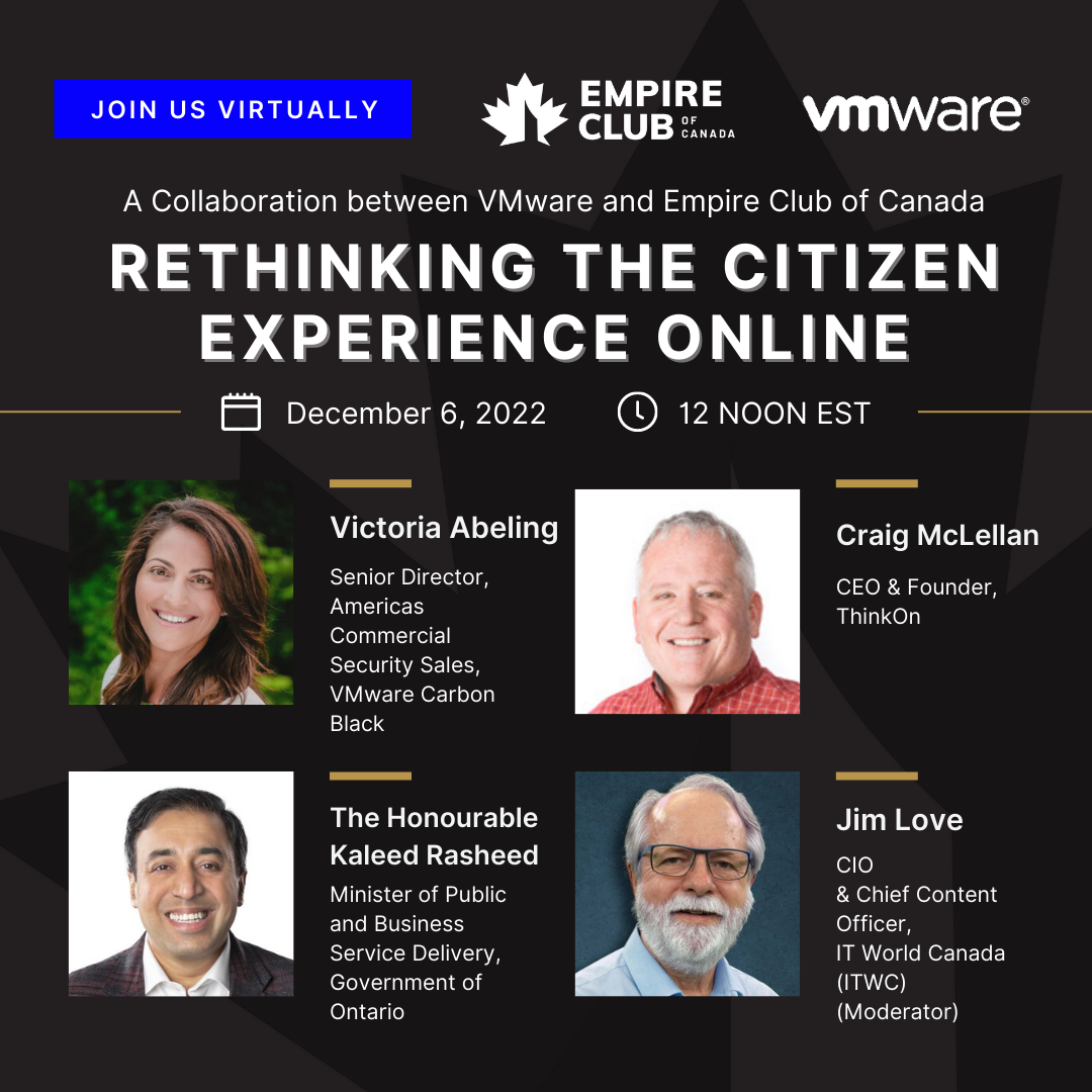 Rethinking the Citizen Experience Online | Empire Club of Canada