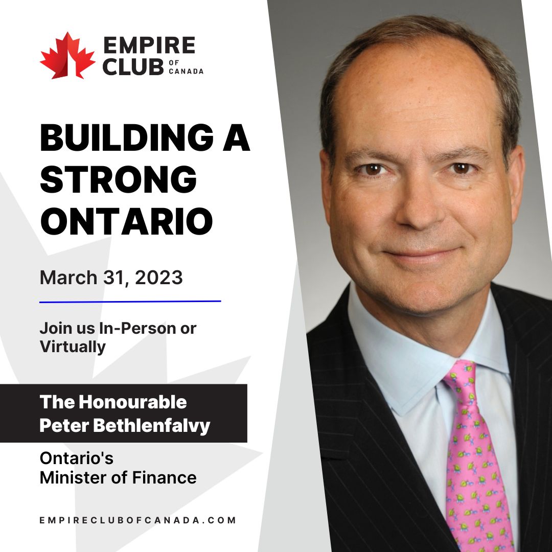 Building a Strong Ontario | Empire Club of Canada