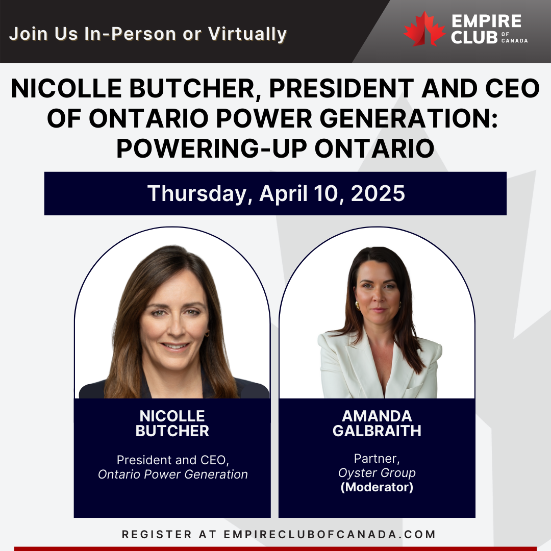 Nicolle Butcher, CEO of OPG | Empire Club of Canada